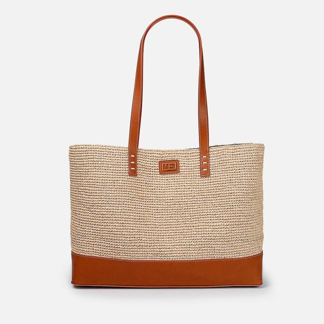 Sac Cabas en Raphia Fait Main, Sac Cabas Rigide pour Ordinateur ...